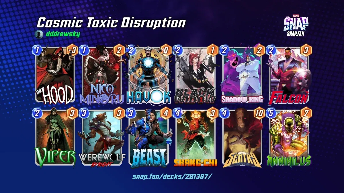 Cosmic Toxic Disruption by dddrewsky - Marvel Snap Decks - snap.fan