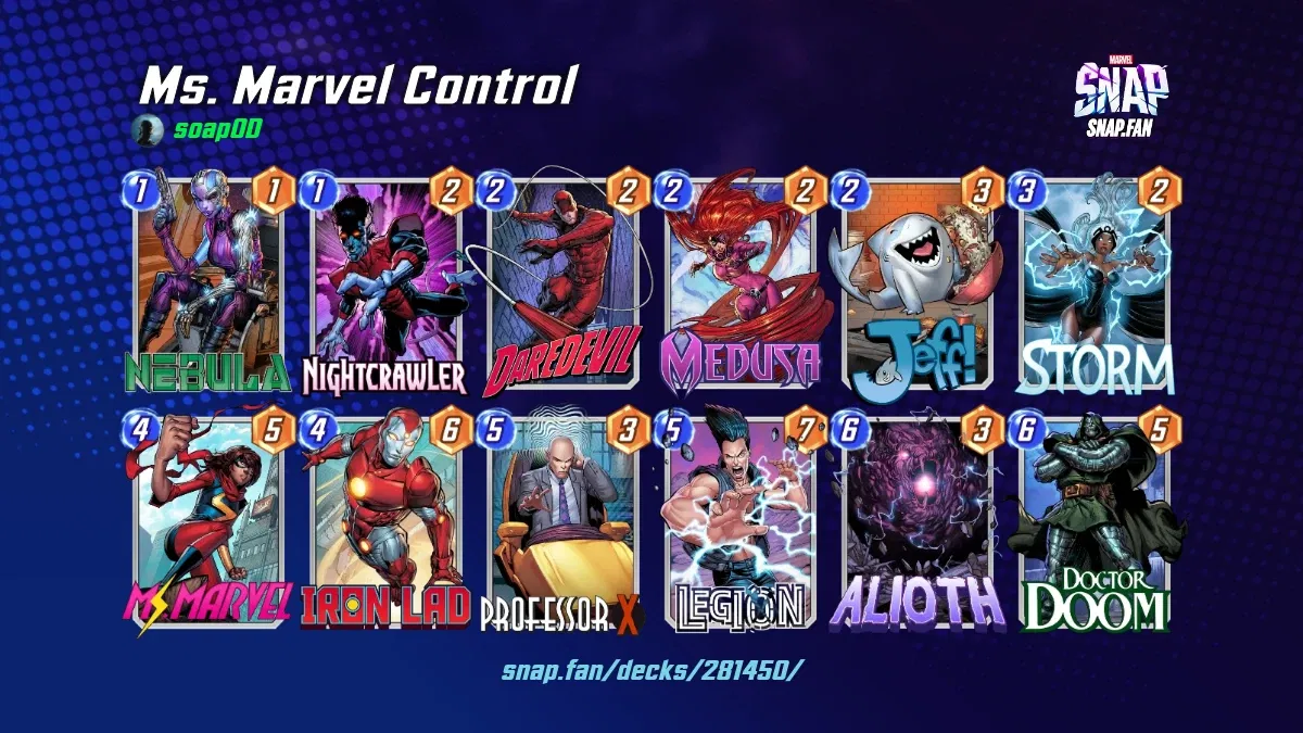 Ms. Marvel Control by soapOD - Marvel Snap Decks - snap.fan