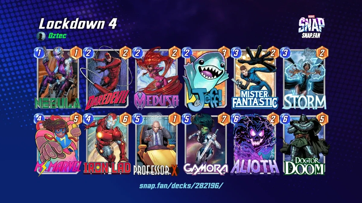 Lockdown 4 by Oztec - Marvel Snap Decks - snap.fan