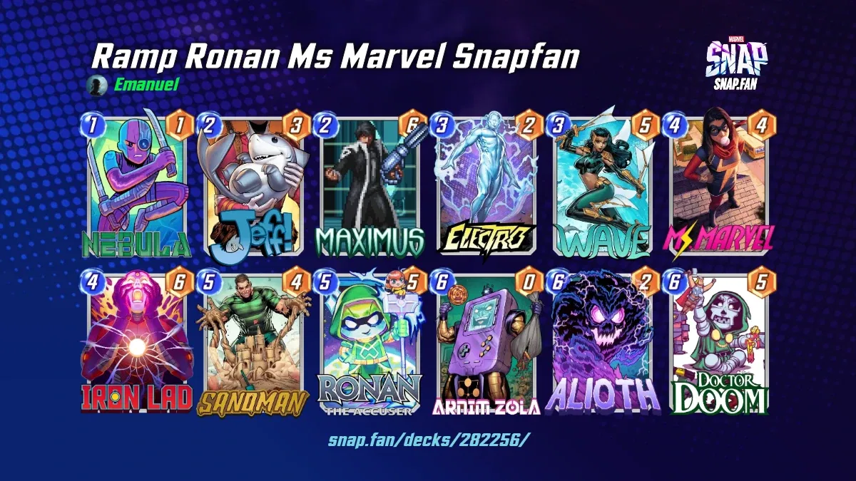 Ramp Ronan Ms Marvel Snapfan by Emanuel - Marvel Snap Decks - snap.fan