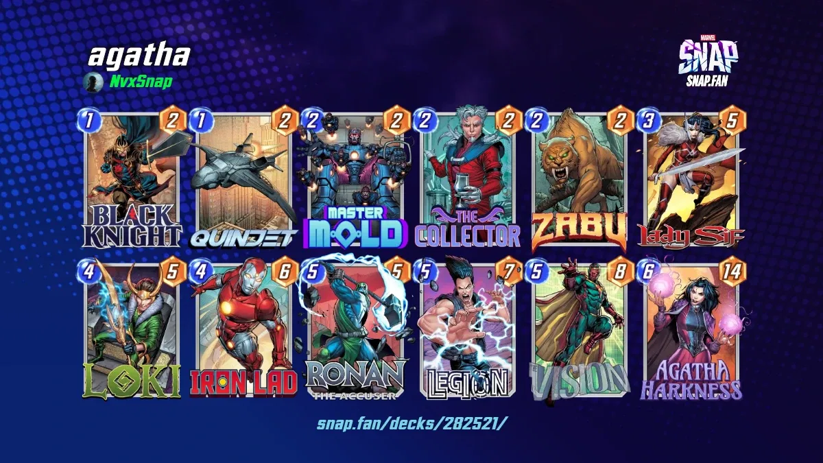 agatha by NvxSnap - Marvel Snap Decks - snap.fan