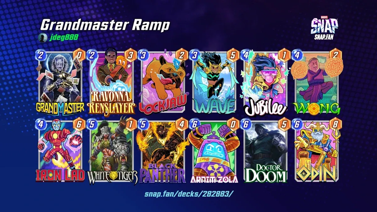 Grandmaster Ramp by jdeg888 - Marvel Snap Decks - snap.fan