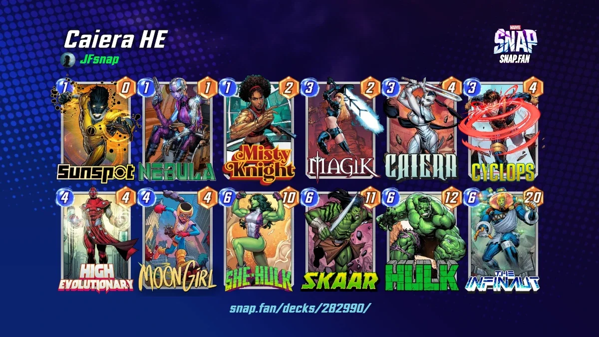 Caiera HE by JFsnap - Marvel Snap Decks - snap.fan