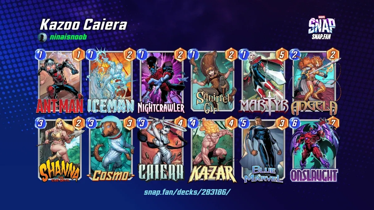 Kazoo Caiera by ninaisnoob - Marvel Snap Decks - snap.fan