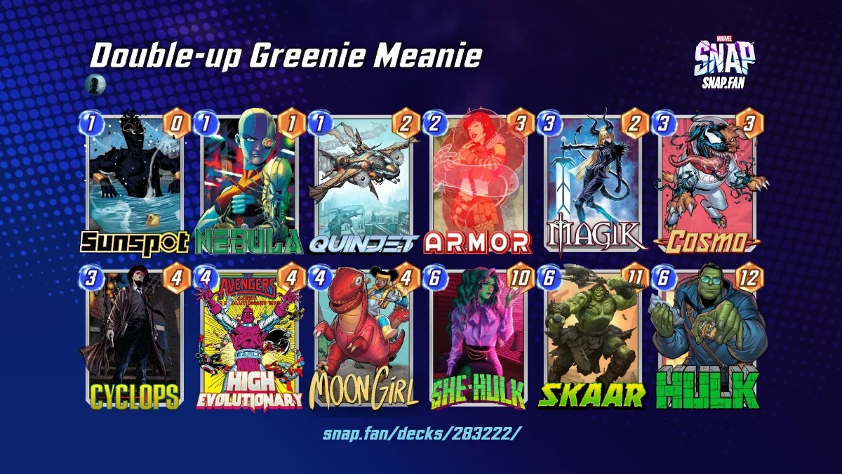 Double-up Greenie Meanie by None - Marvel Snap Decks - snap.fan