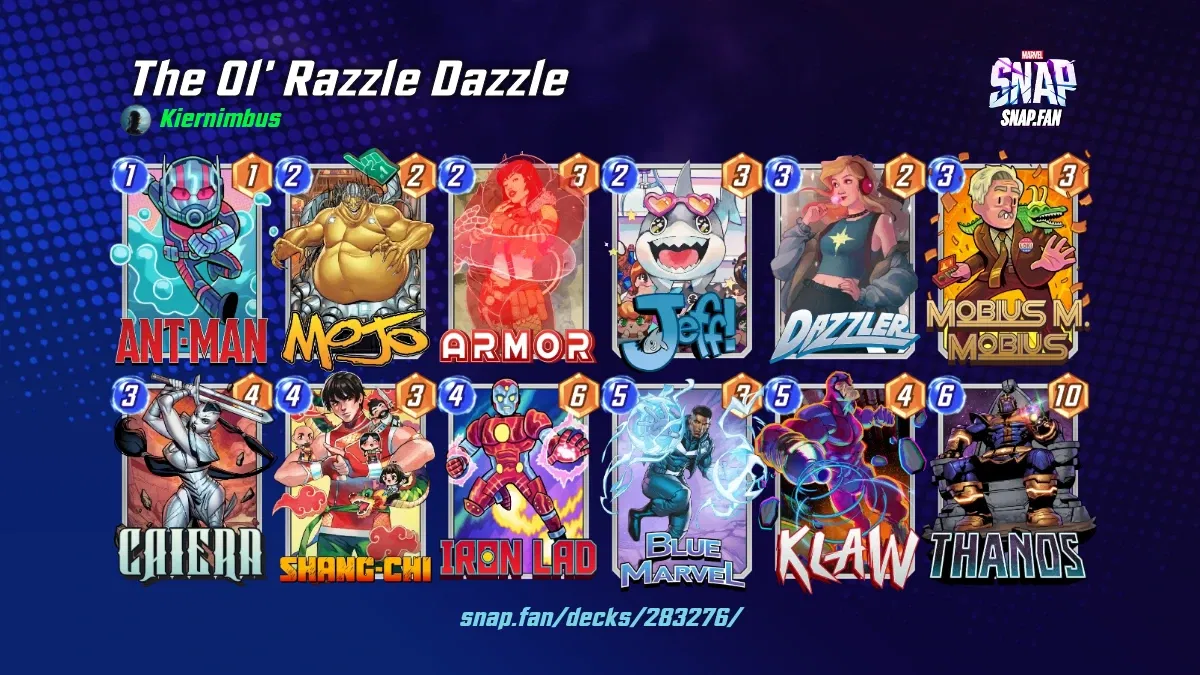 The Ol' Razzle Dazzle by Kiernimbus - Marvel Snap Decks - snap.fan