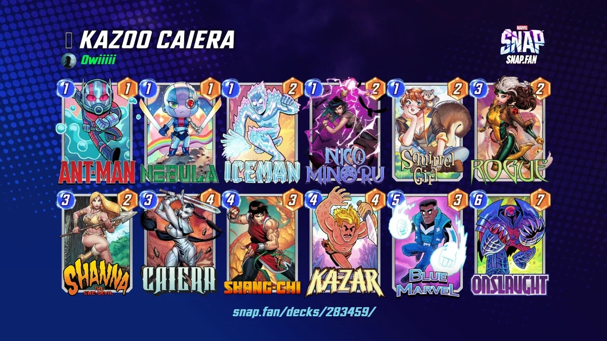 🍆 KAZOO CAIERA by Owiiiii - Marvel Snap Decks - snap.fan