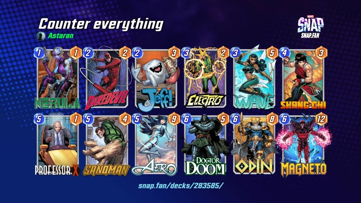 Counter everything by Astaran - Marvel Snap Decks - snap.fan