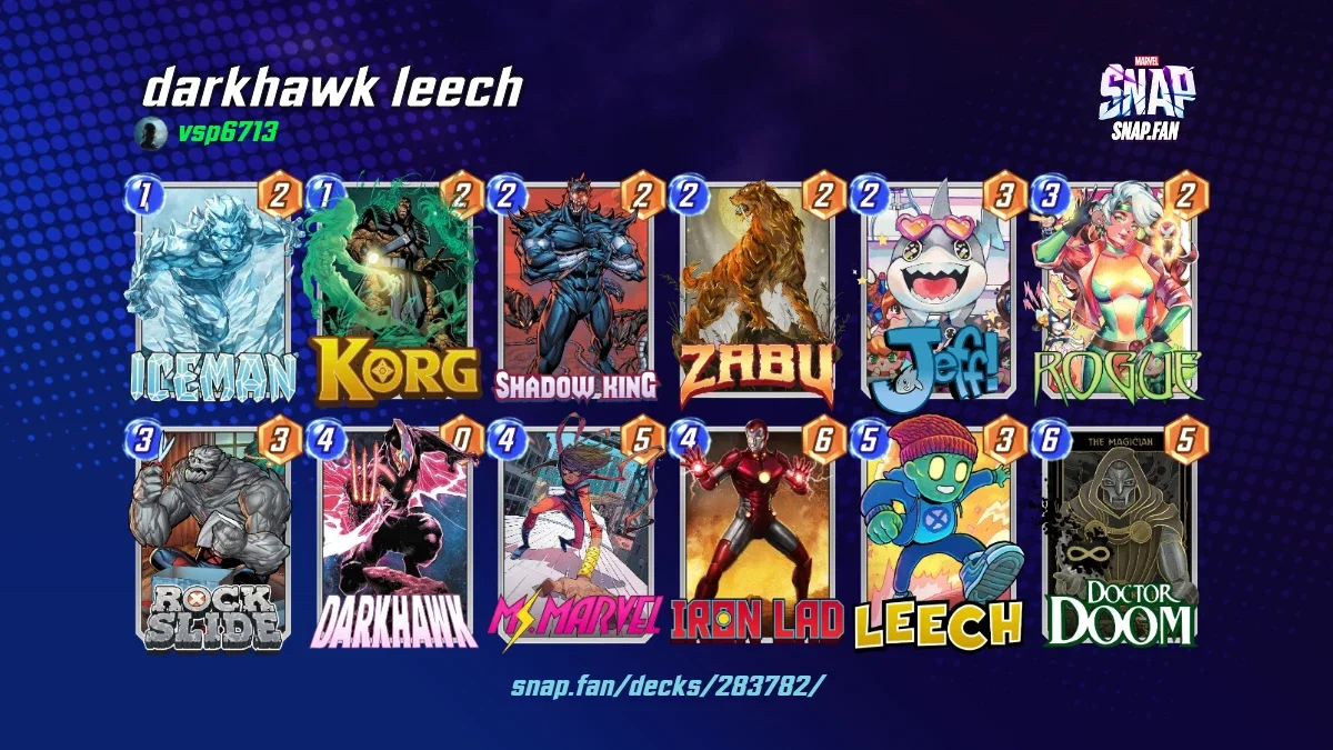 darkhawk leech by vsp6713 - Marvel Snap Decks - snap.fan