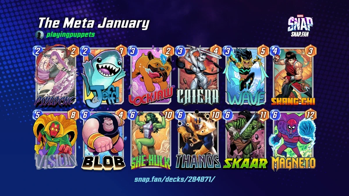 The Meta January by playingpuppets - Marvel Snap Decks - snap.fan