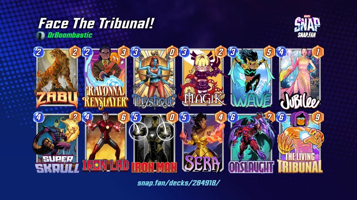 Face The Tribunal! by DrBoombastic - Marvel Snap Decks - snap.fan