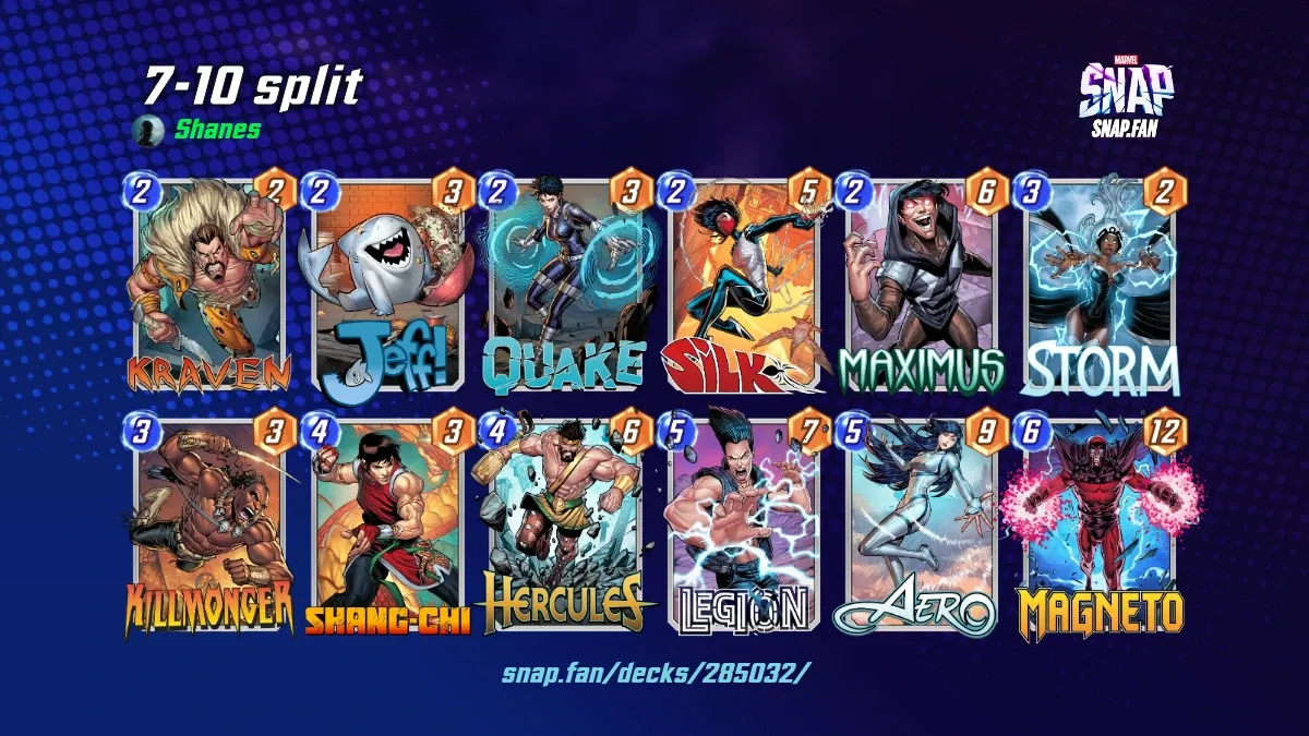7-10 split by Shanes - Marvel Snap Decks - snap.fan