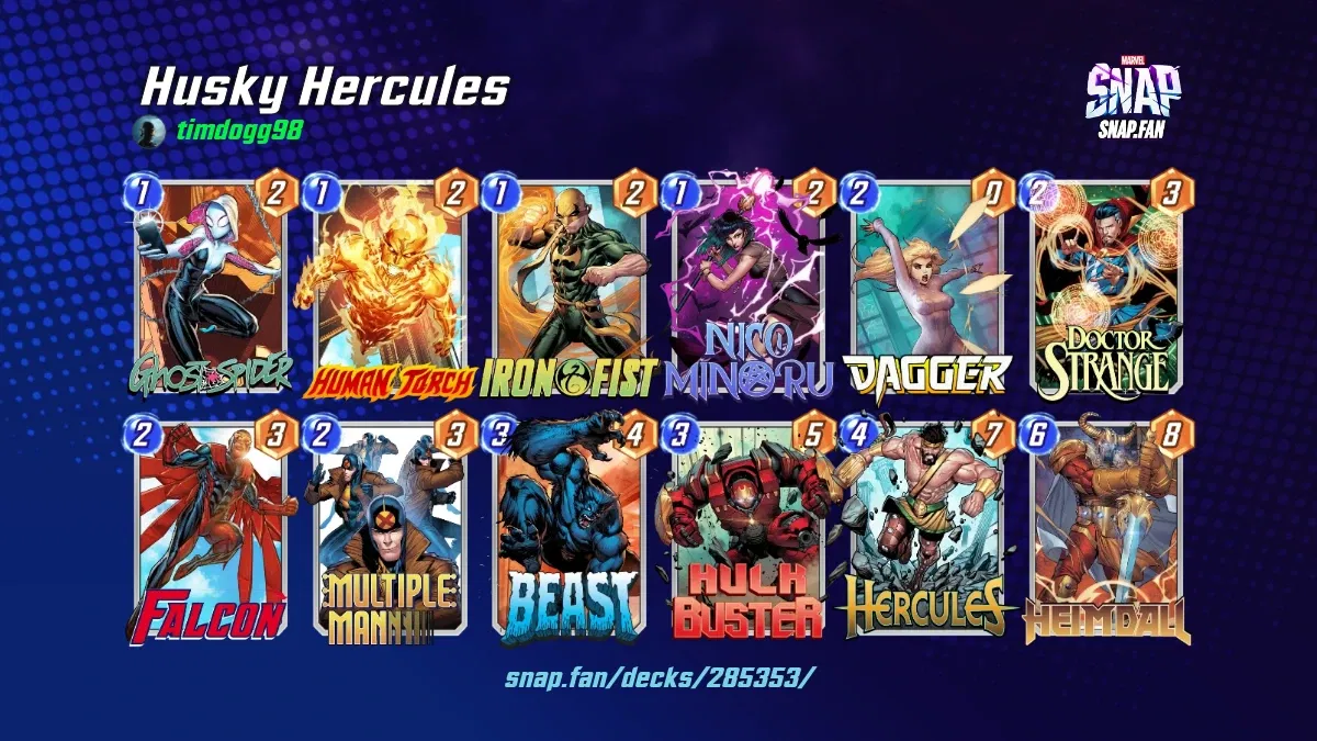Husky Hercules by timdogg98 - Marvel Snap Decks - snap.fan