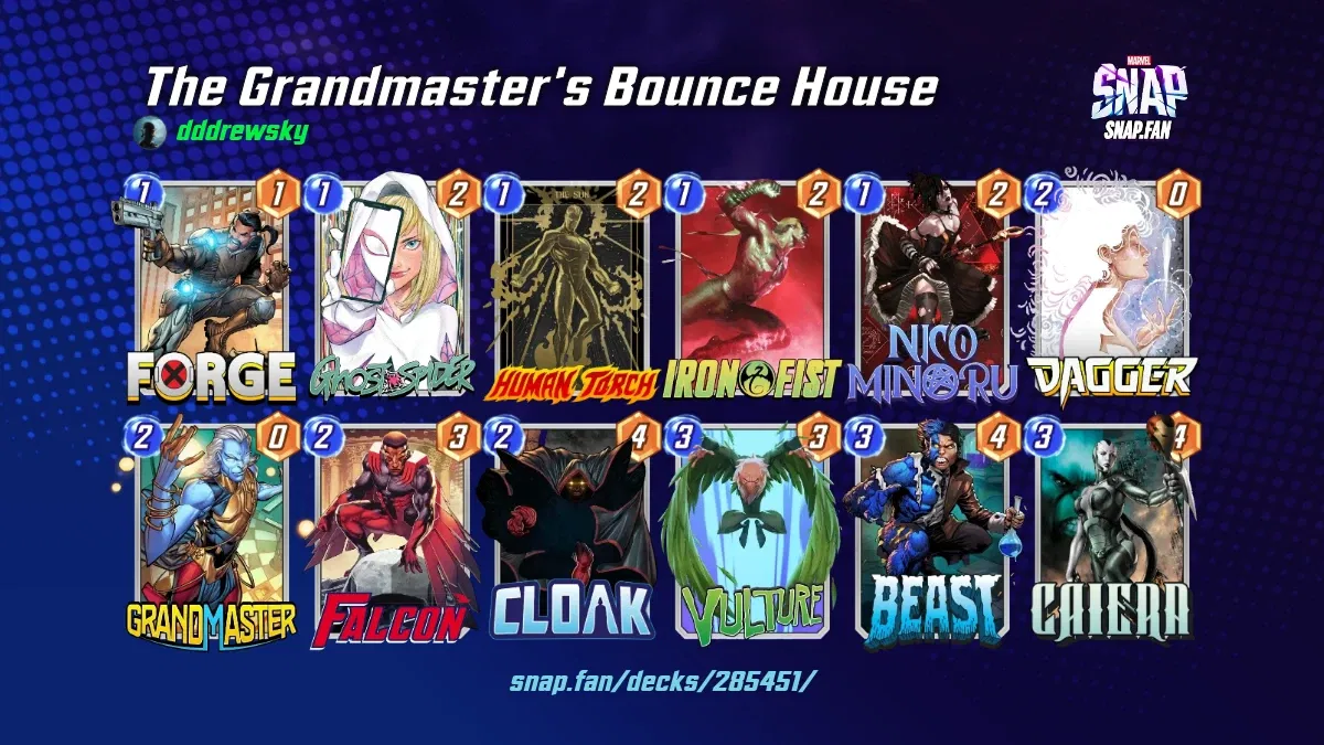 The Grandmaster's Bounce House by dddrewsky - Marvel Snap Decks - snap.fan