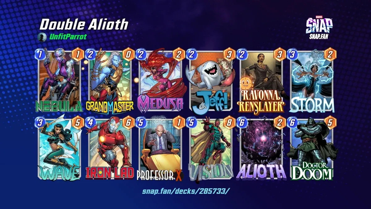 Double Alioth by UnfitParrot - Marvel Snap Decks - snap.fan