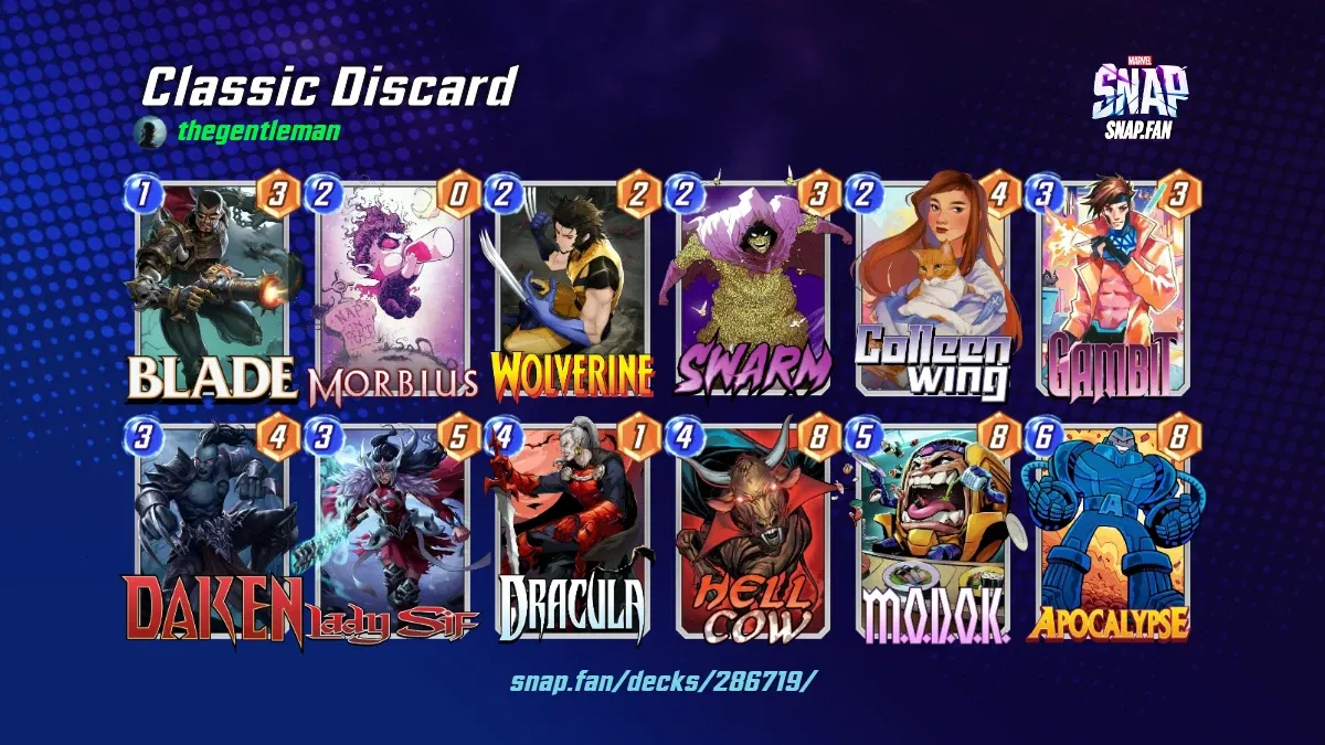 Classic Discard by thegentleman - Marvel Snap Decks - snap.fan