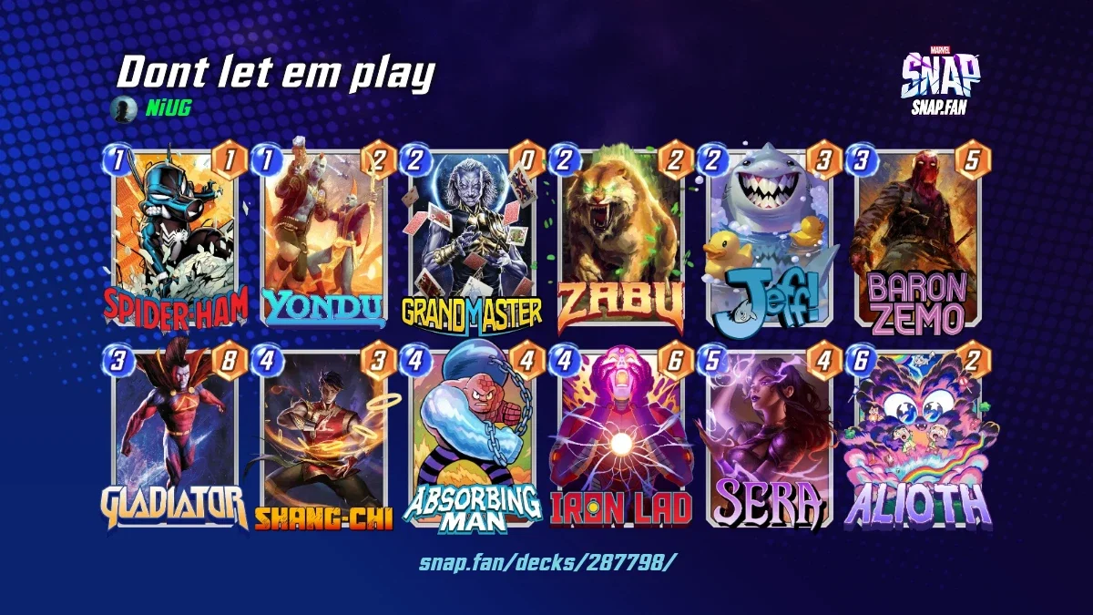 Dont let em play by NiUG - Marvel Snap Decks - snap.fan