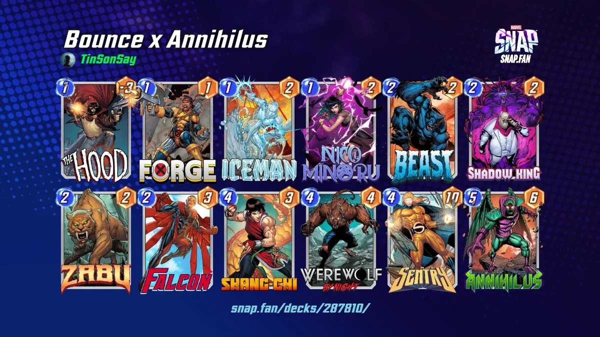 Bounce x Annihilus by TinSonSay - Marvel Snap Decks - snap.fan