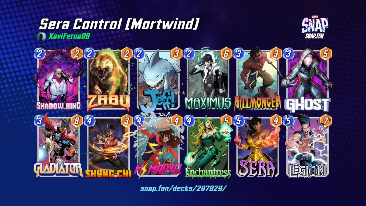 Sera Control (Mortwind) by XaviFerna98 - Marvel Snap Decks - snap.fan