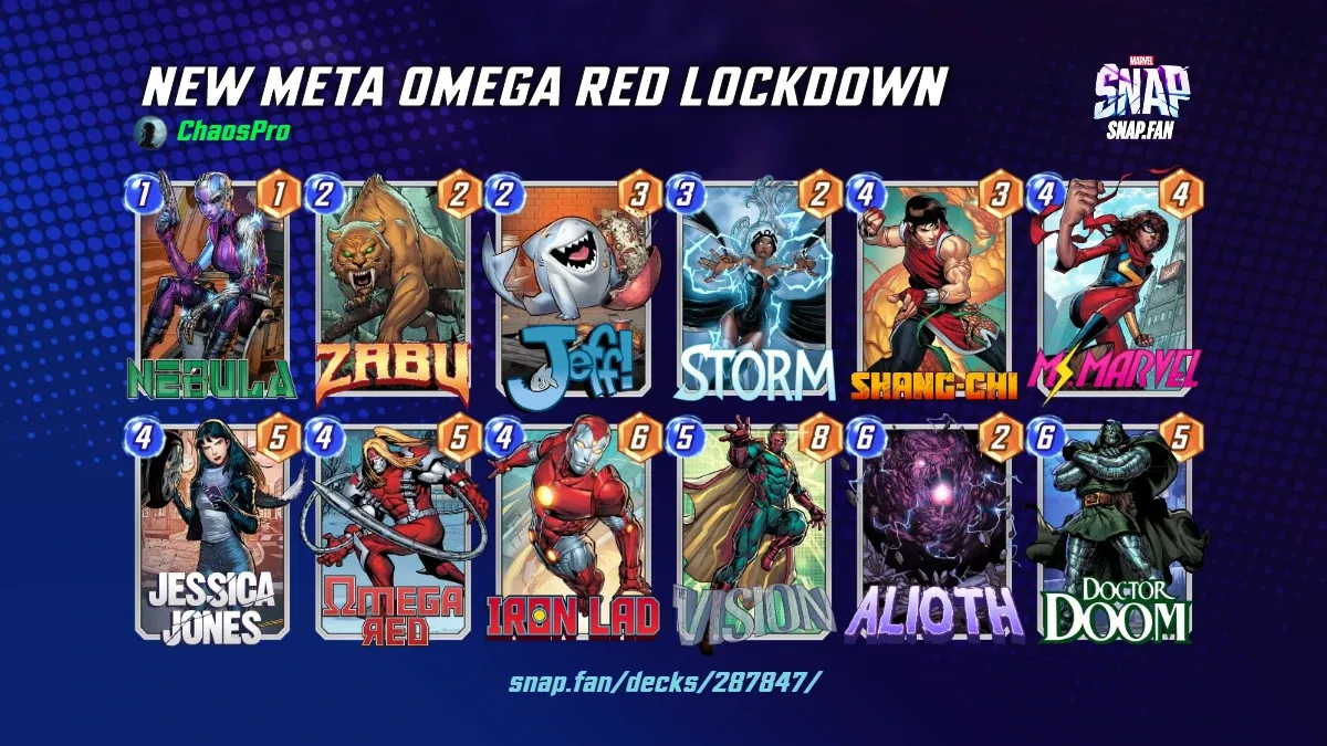 NEW META OMEGA RED LOCKDOWN by ChaosPro - Marvel Snap Decks - snap.fan