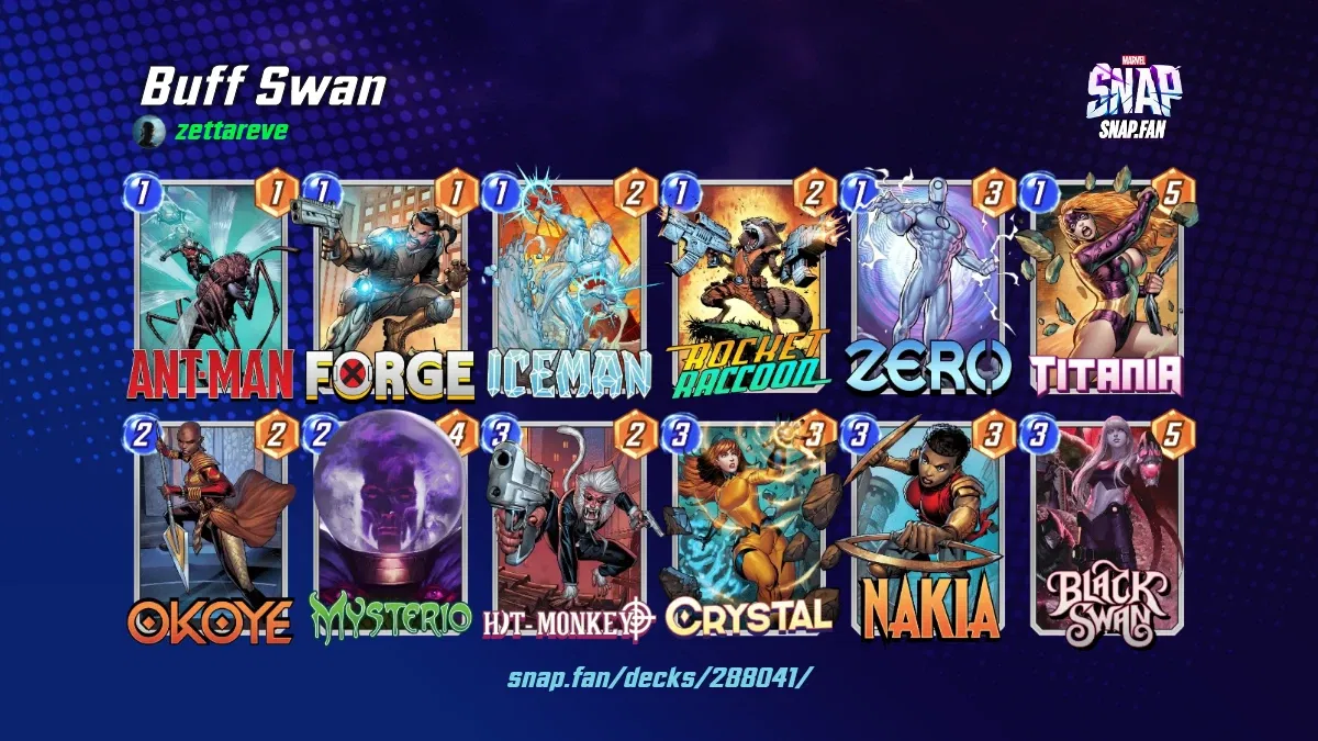 Buff Swan by zettareve - Marvel Snap Decks - snap.fan