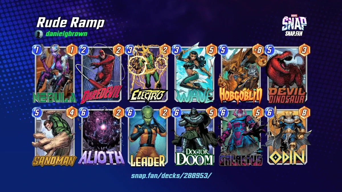 Rude Ramp by danielgbrown - Marvel Snap Decks - snap.fan