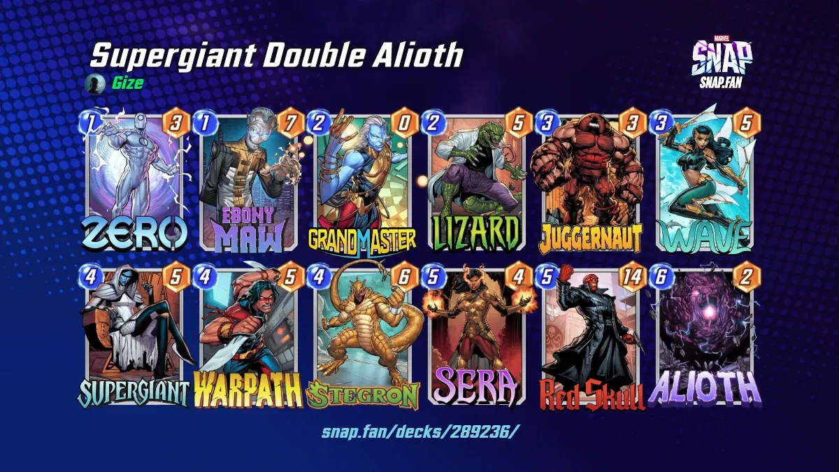 Supergiant Double Alioth by Gize - Marvel Snap Decks - snap.fan