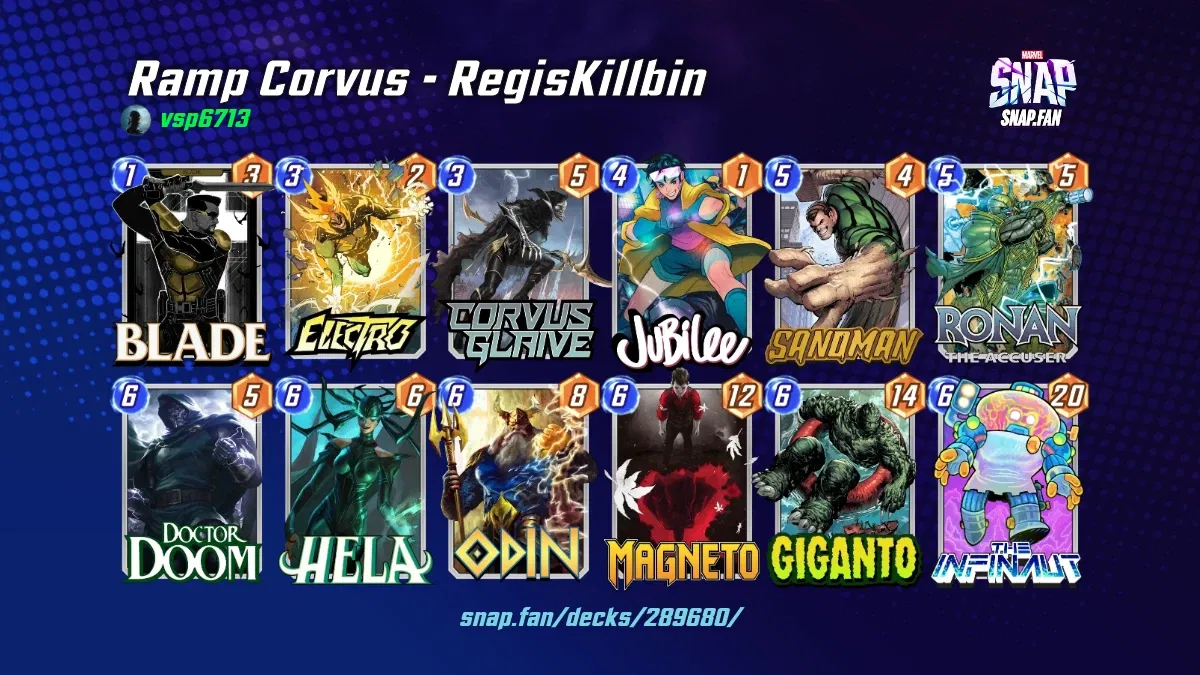 Ramp Corvus - RegisKillbin by vsp6713 - Marvel Snap Decks - snap.fan