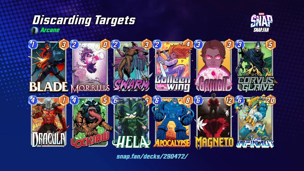 Discarding Targets by Arcane - Marvel Snap Decks - snap.fan