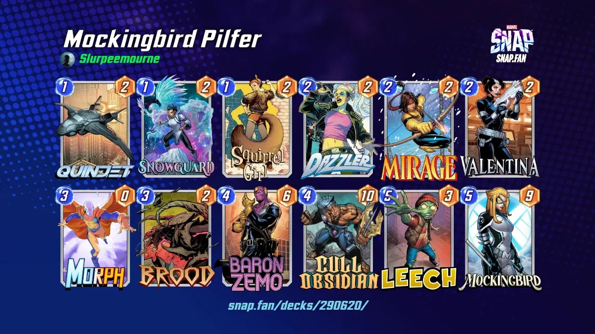 Mockingbird Pilfer by Slurpeemourne - Marvel Snap Decks - snap.fan