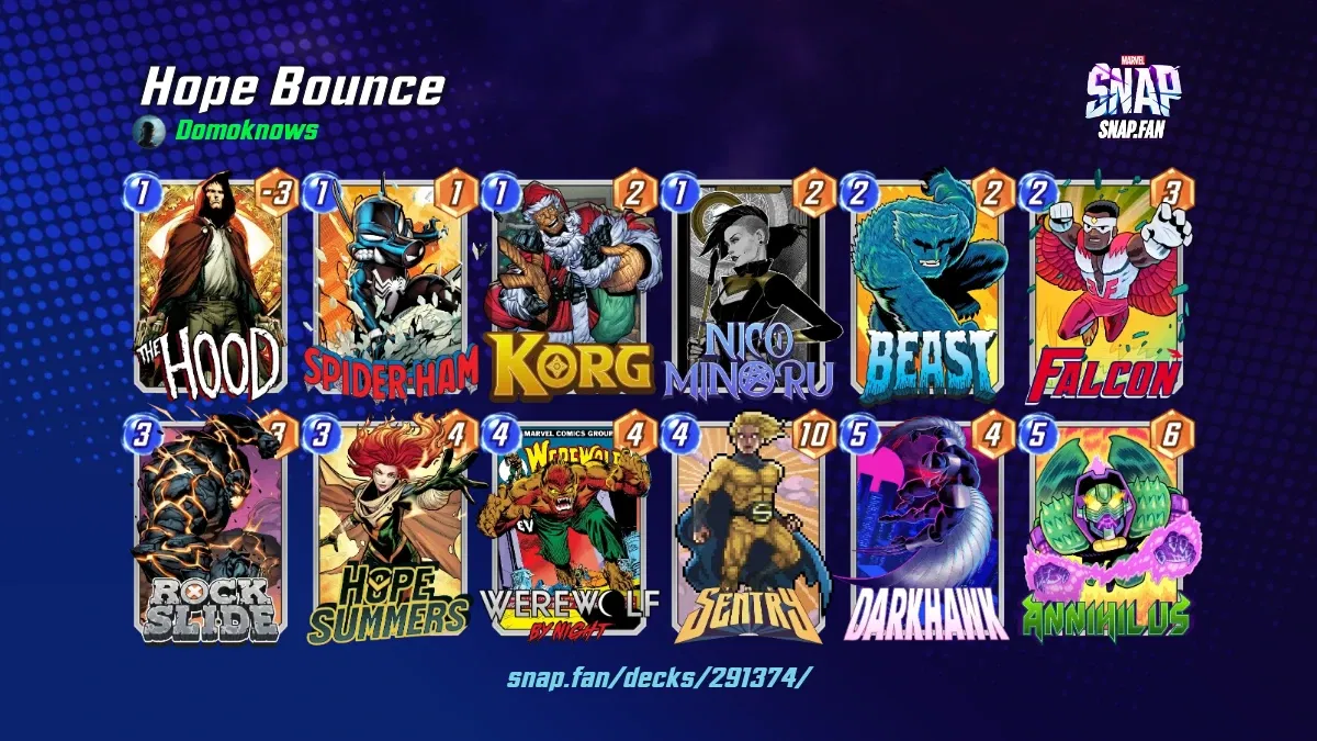 Hope Bounce by Domoknows - Marvel Snap Decks - snap.fan