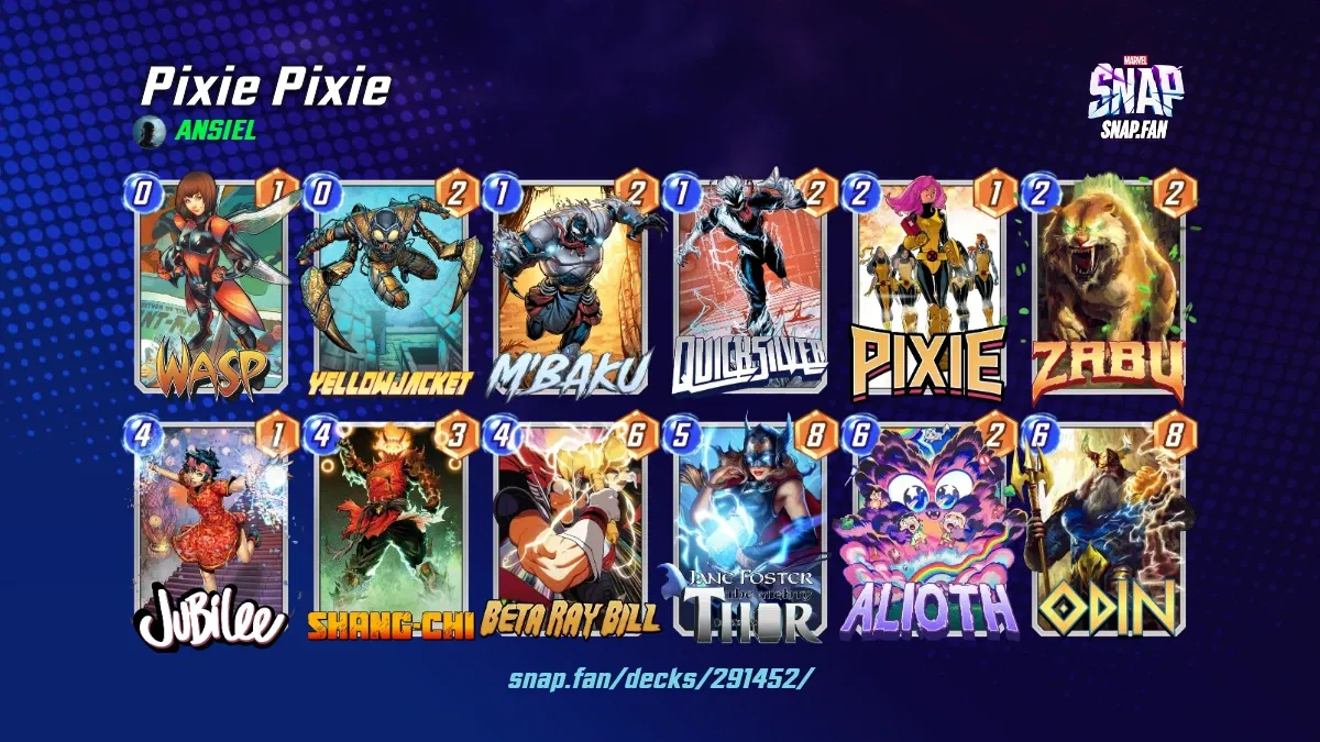 Pixie Pixie by ANSIEL - Marvel Snap Decks - snap.fan