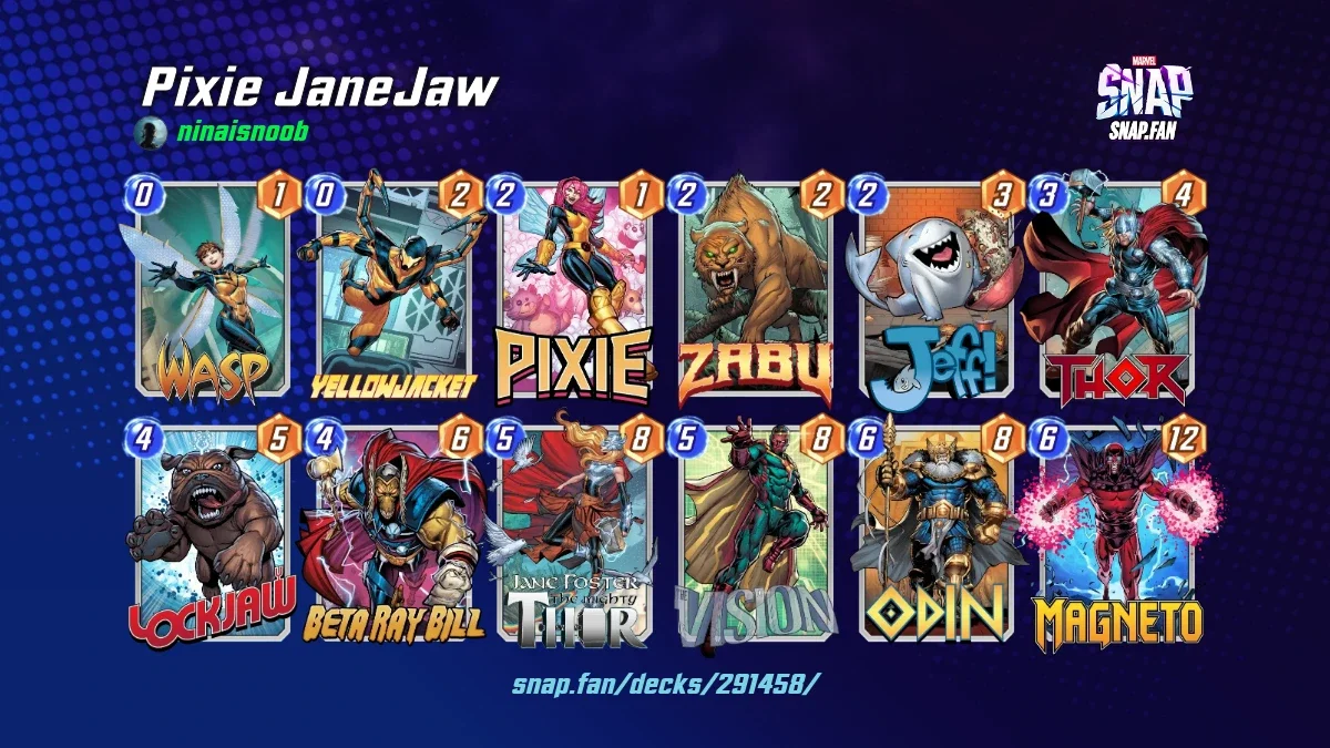 Pixie JaneJaw by ninaisnoob - Marvel Snap Decks - snap.fan