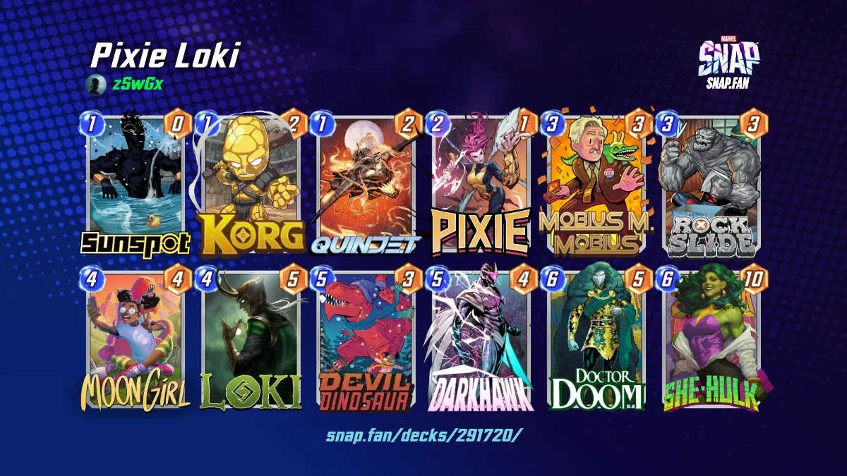 Pixie Loki by zSwGx - Marvel Snap Decks - snap.fan
