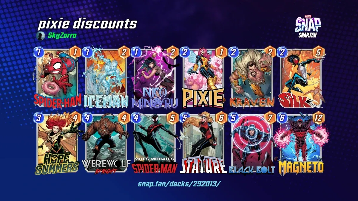 pixie discounts by SkyZorro - Marvel Snap Decks - snap.fan