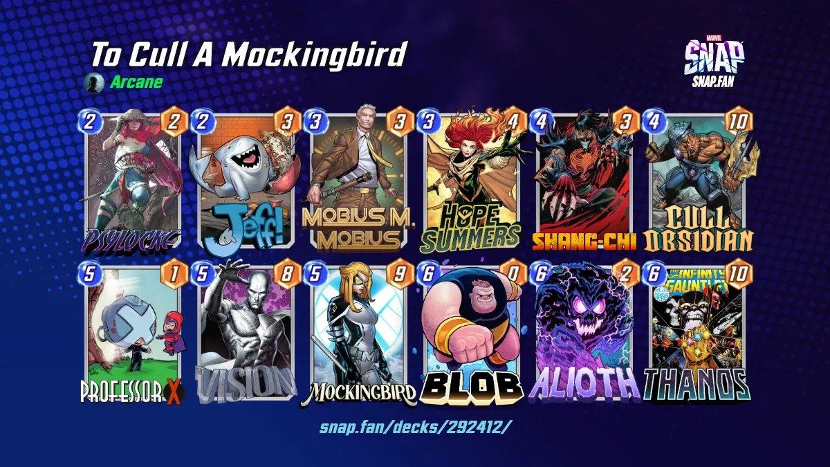 To Cull A Mockingbird by Arcane - Marvel Snap Decks - snap.fan