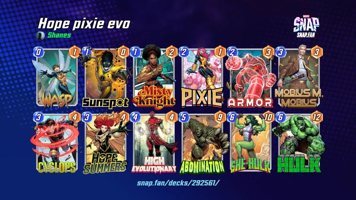 Hope pixie evo by Shanes - Marvel Snap Decks - snap.fan