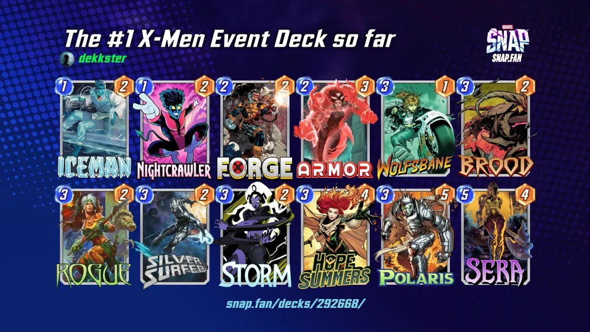 The #1 X-Men Event Deck so far by dekkster - Marvel Snap Decks - snap.fan