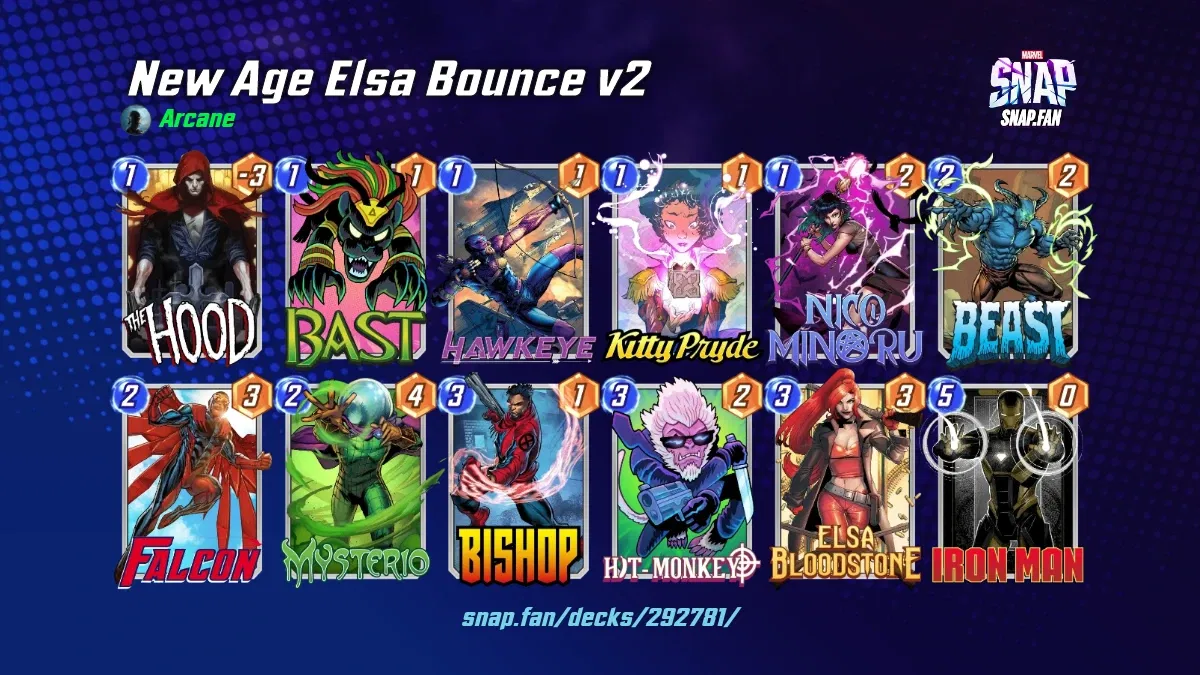 New Age Elsa Bounce v2 by Arcane - Marvel Snap Decks - snap.fan