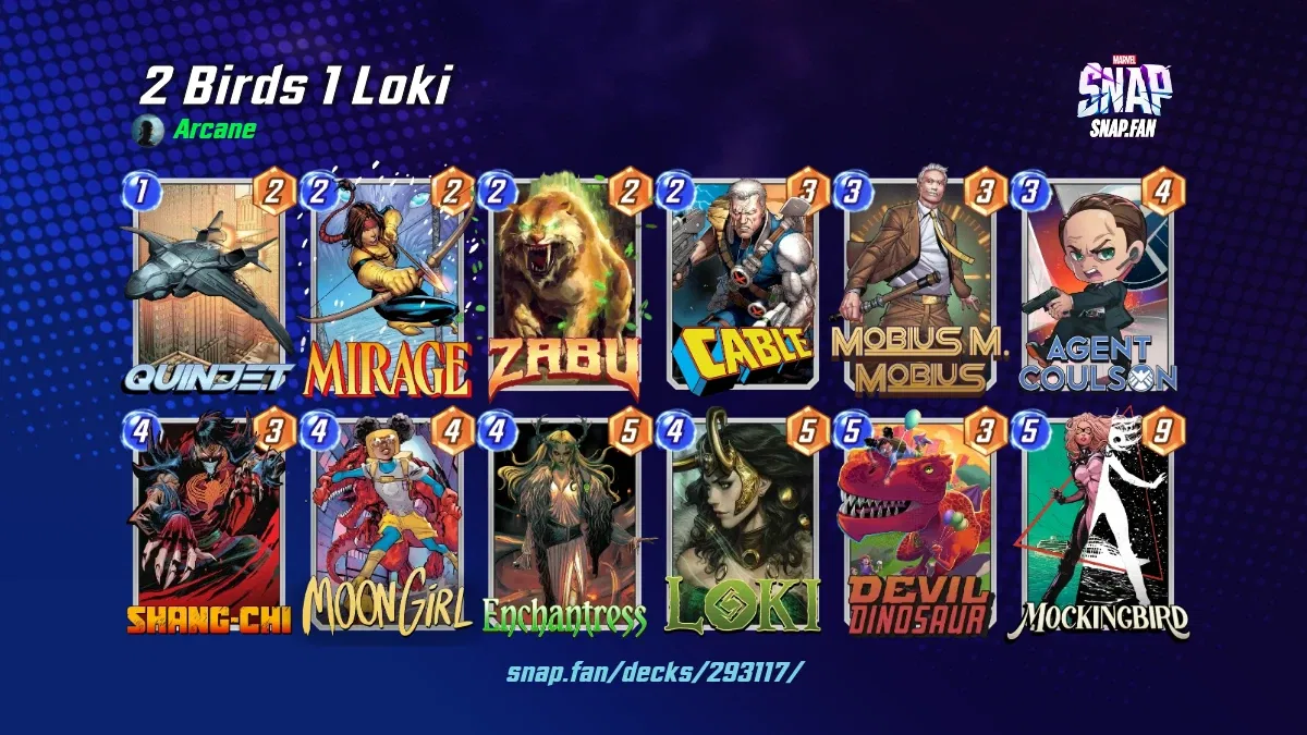 2 Birds 1 Loki by Arcane - Marvel Snap Decks - snap.fan
