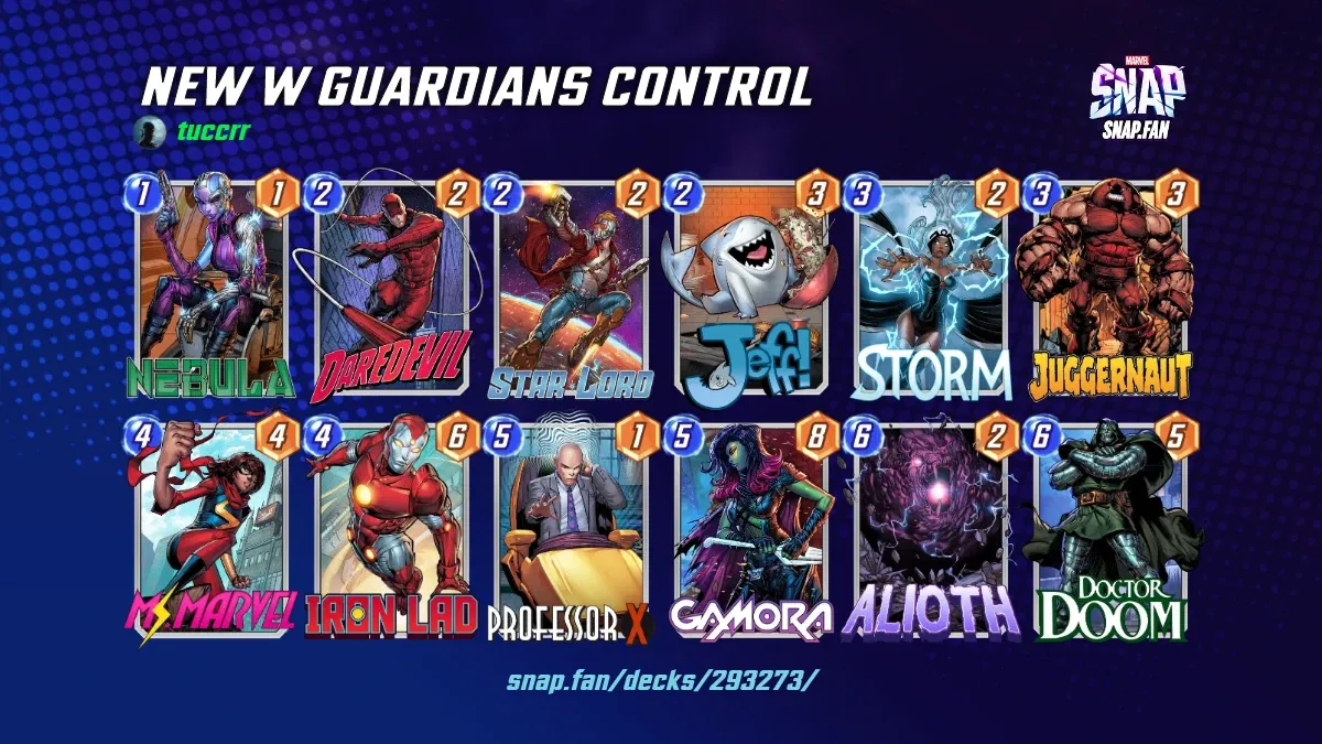 NEW W GUARDIANS CONTROL by tuccrr - Marvel Snap Decks - snap.fan