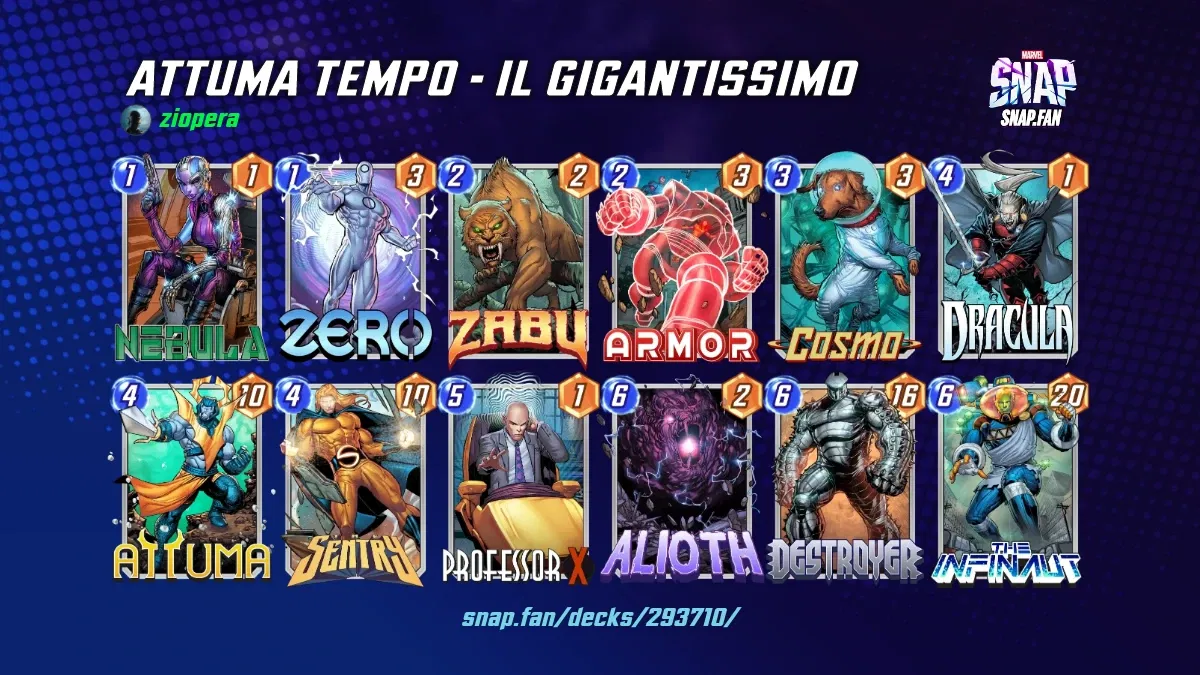 ATTUMA TEMPO - IL GIGANTISSIMO by ziopera - Marvel Snap Decks - snap.fan