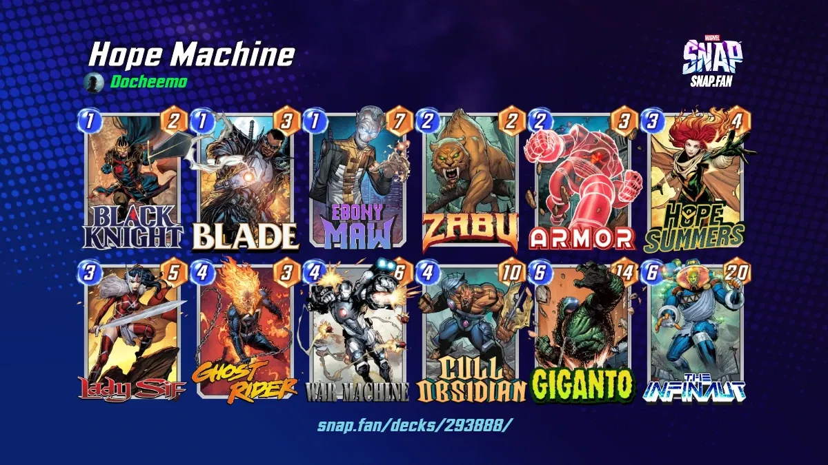 Hope Machine by Docheemo - Marvel Snap Decks - snap.fan