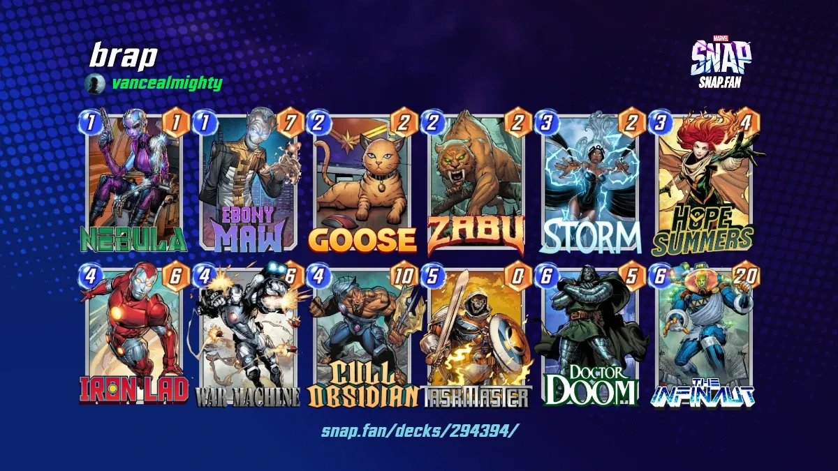 brap by vancealmighty - Marvel Snap Decks - snap.fan