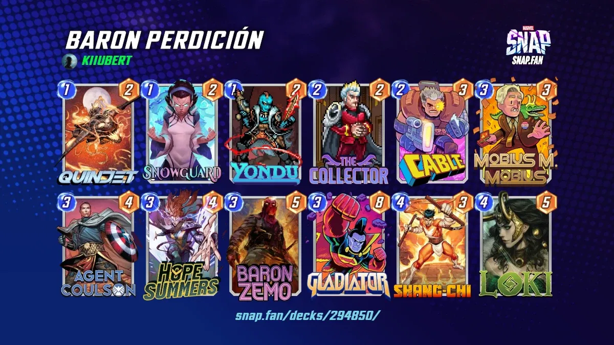 BARON PERDICIÓN by KIIUBERT - Marvel Snap Decks - snap.fan