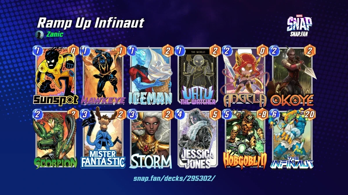 Ramp Up Infinaut by Zanic - Marvel Snap Decks - snap.fan