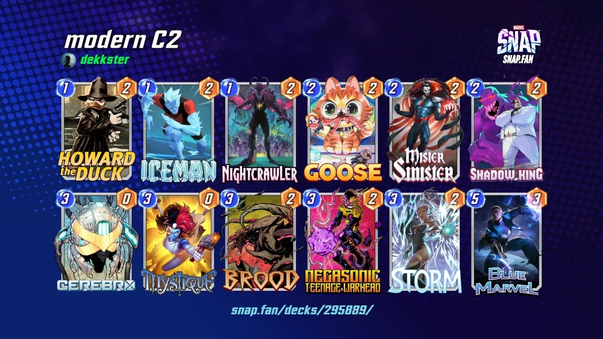 modern C2 by dekkster - Marvel Snap Decks - snap.fan