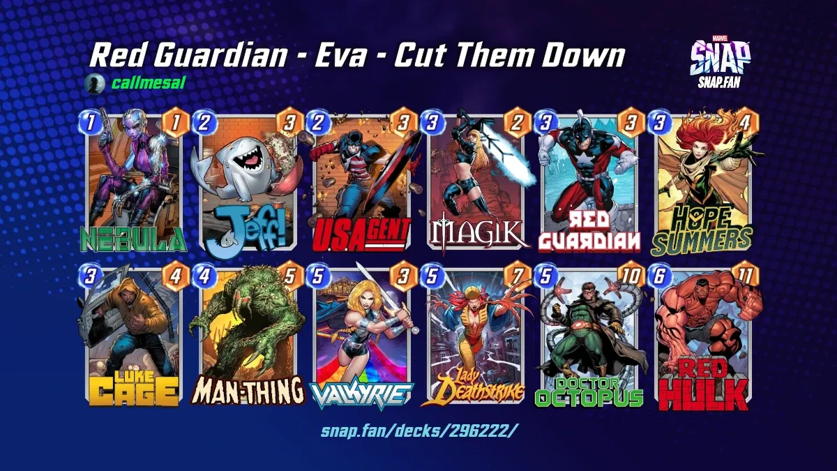 Red Guardian - Eva - Cut Them Down by callmesal - Marvel Snap Decks ...