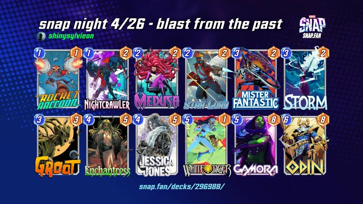 snap night 4/26 - blast from the past by shinysylvieon - Marvel Snap Decks - snap.fan
