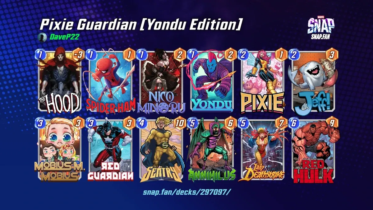 Pixie Guardian [Yondu Edition] by DaveP22 - Marvel Snap Decks - snap.fan